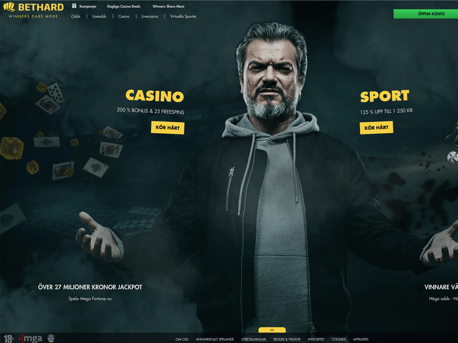 Bethard Sport och Casino - 1000 kr bonus, använd hur du vill